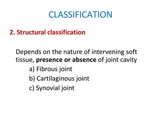 JOINTS ANATOMY .anatomy of joint pptx... | PPTX