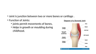 Joints and ligament with various types of joints | PPTX