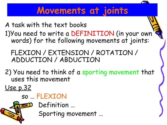 Joints and sporting actions | PPT