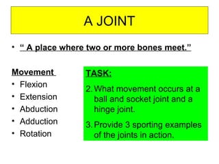 Joints and sporting actions | PPT