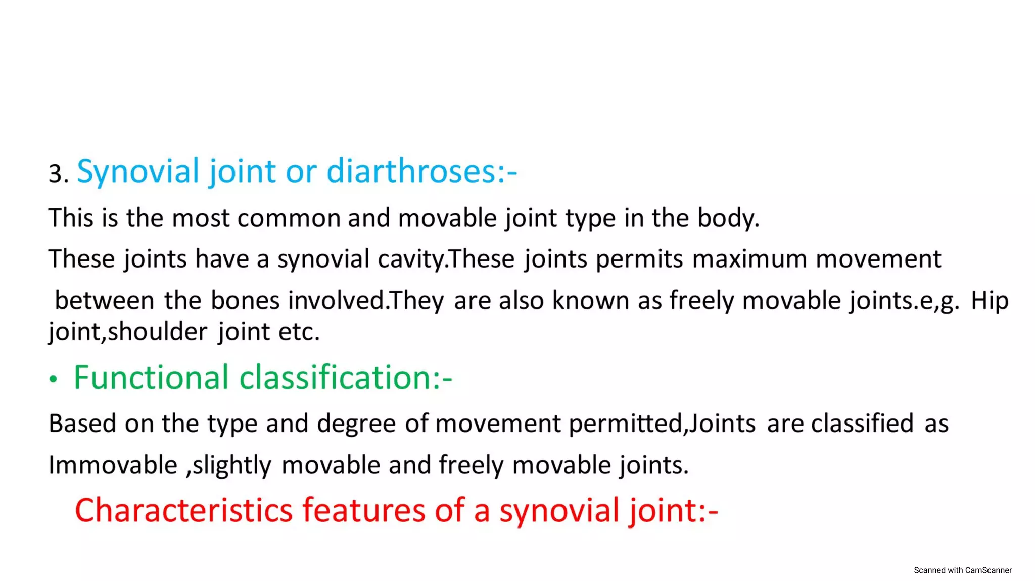 Joints and their types | PDF