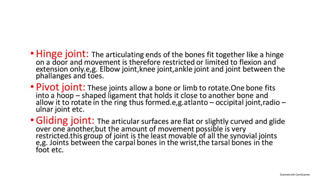 Joints and their types | PDF