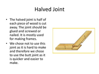Joints and tools powerpoint | PPTX