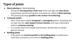 Joints and unconfirmity | PDF