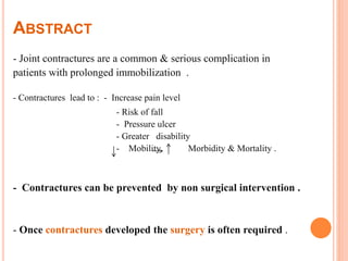 Joints contractures #dr_azanki | PPTX