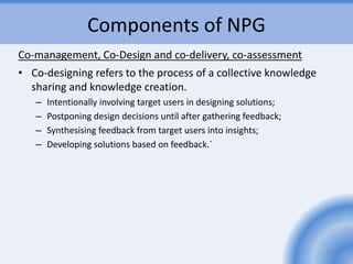 Joint Secretary Paper: NPG co-governance co-construction and co ...