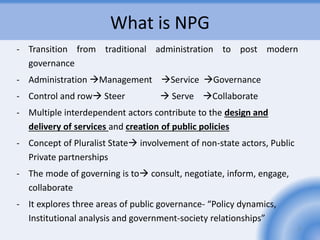 Joint Secretary Paper: NPG co-governance co-construction and co ...