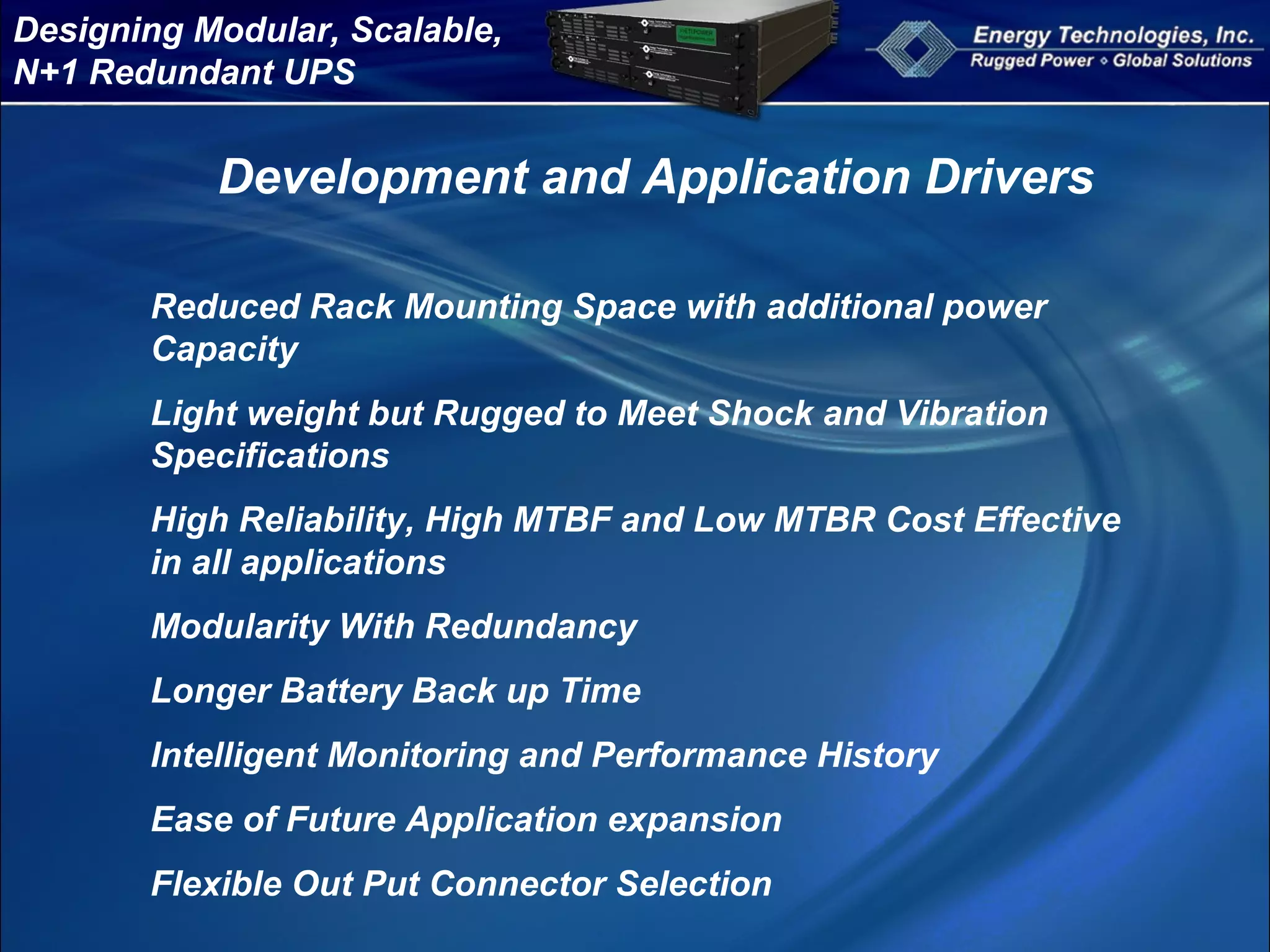 Designing A Modular Scalable Redundant 1u Ups Ppt