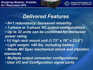 Designing a Modular, Scalable, Redundant, 1U UPS | PPT