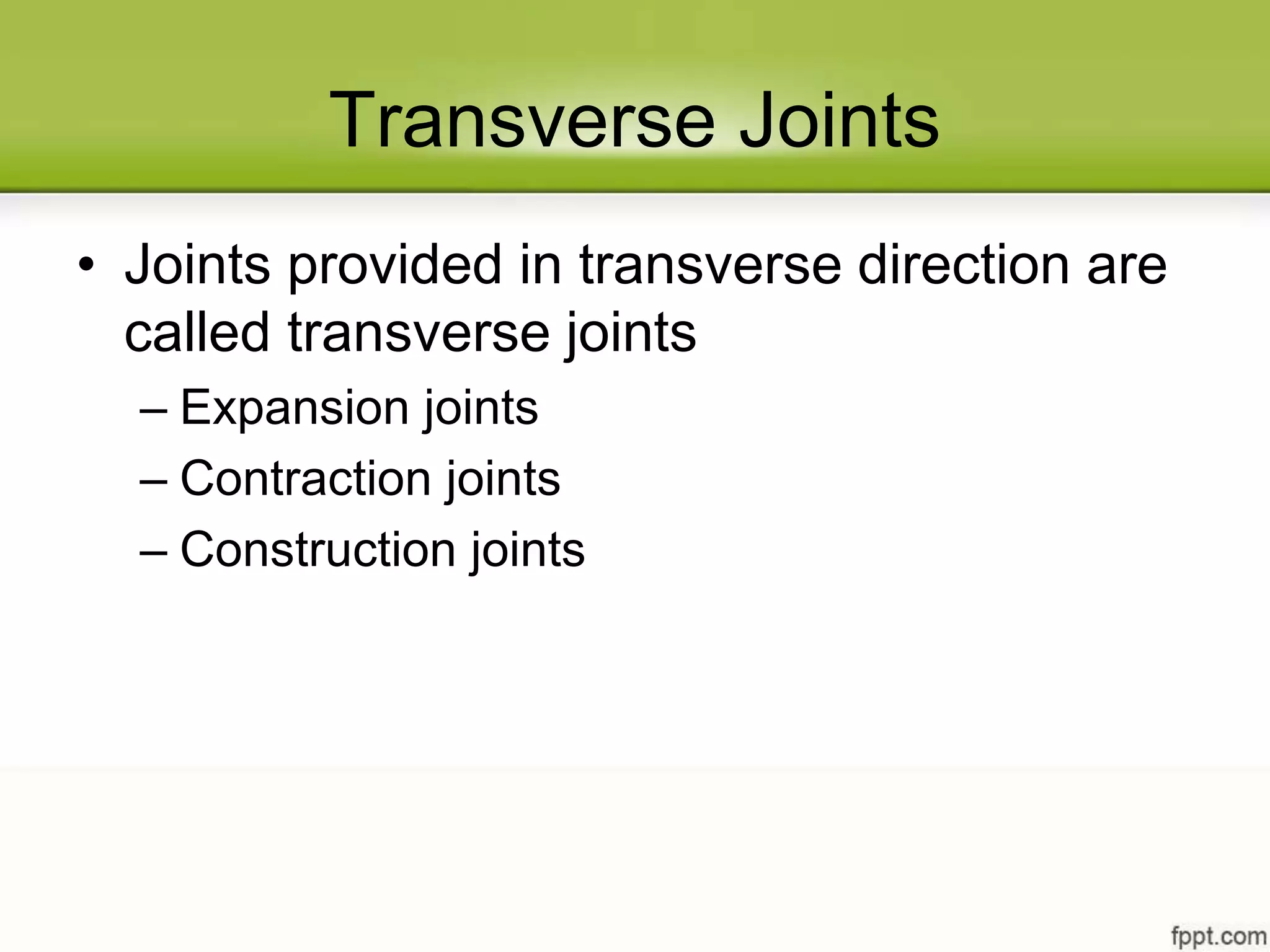 Joints in cc pavements | PPT