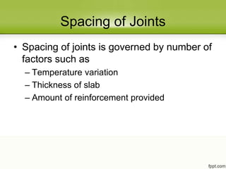 Joints in cc pavements | PPT