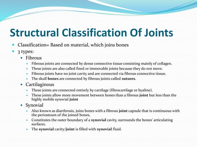Joints in skeletal system | PPT