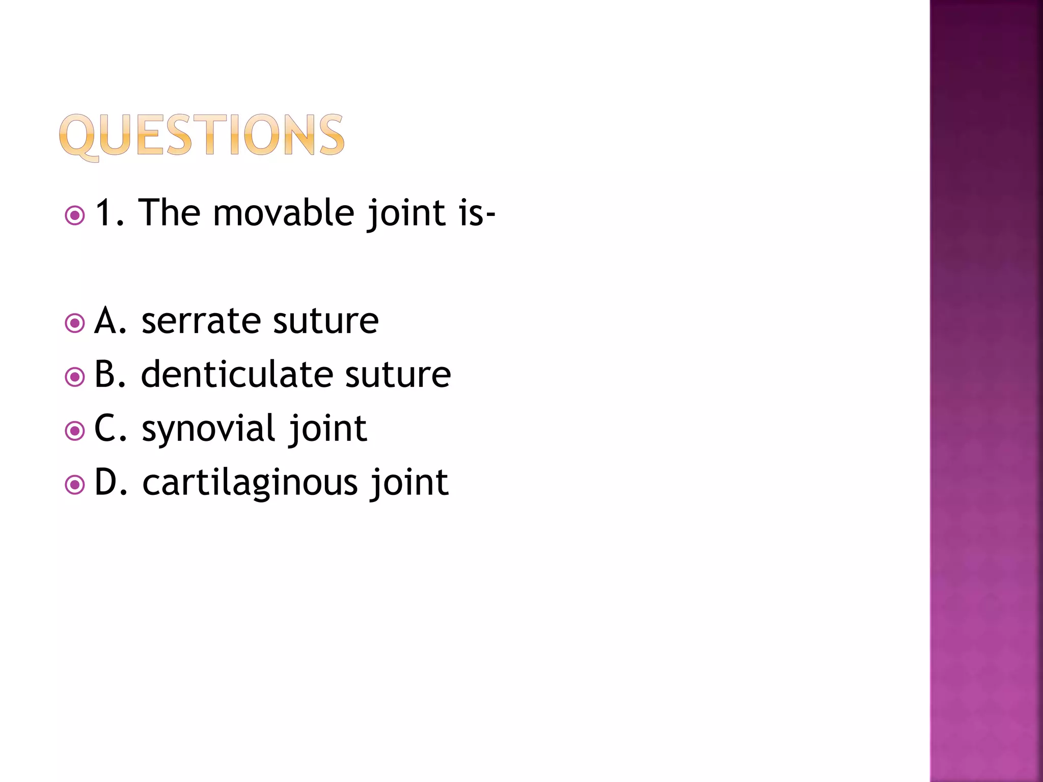 Joints anatomy and physiology | PPTX