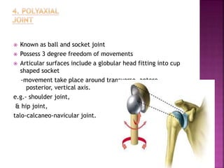 Joints anatomy and physiology | PPTX