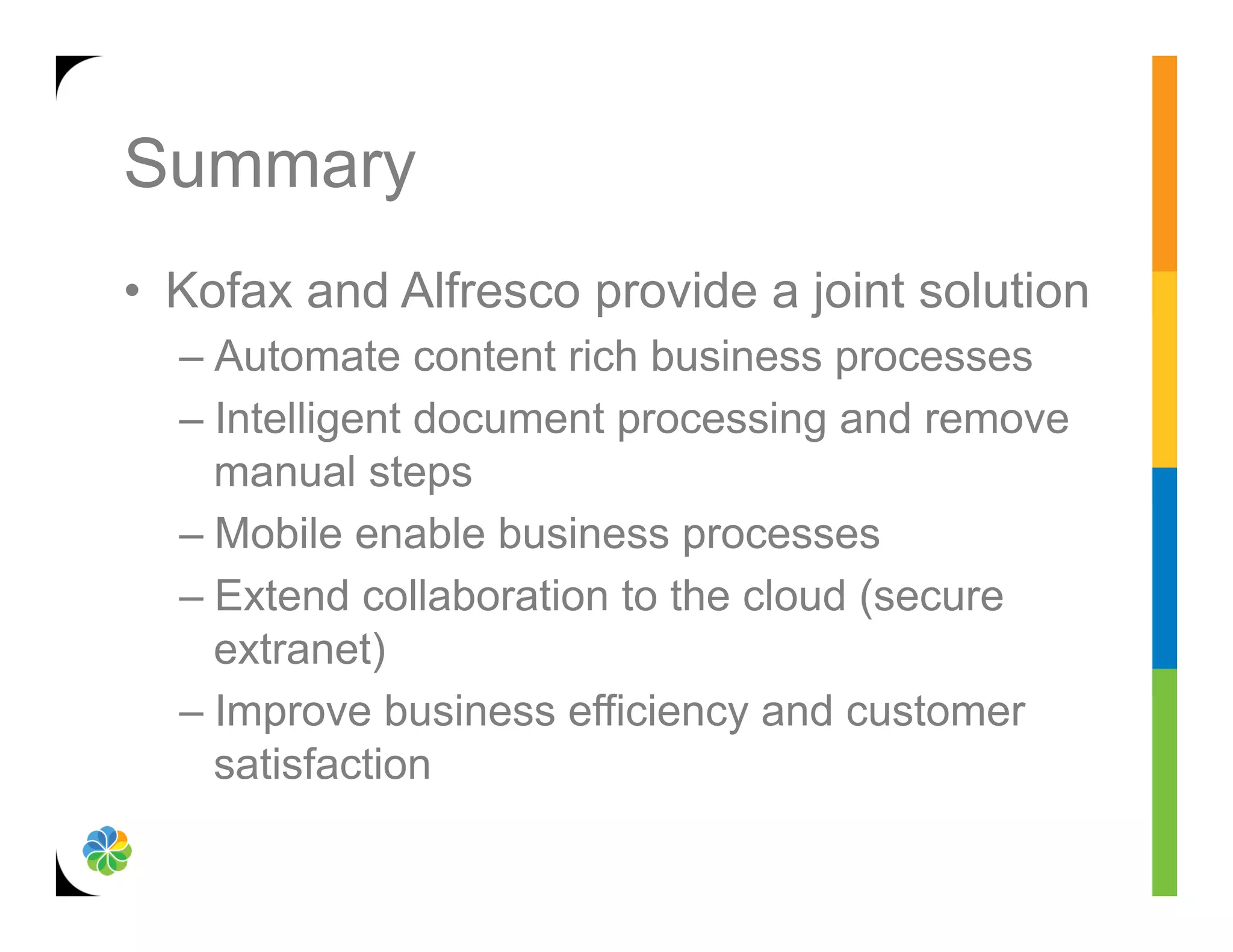 Alfresco + Kofax demo: Adaptive Case Management solution | PDF