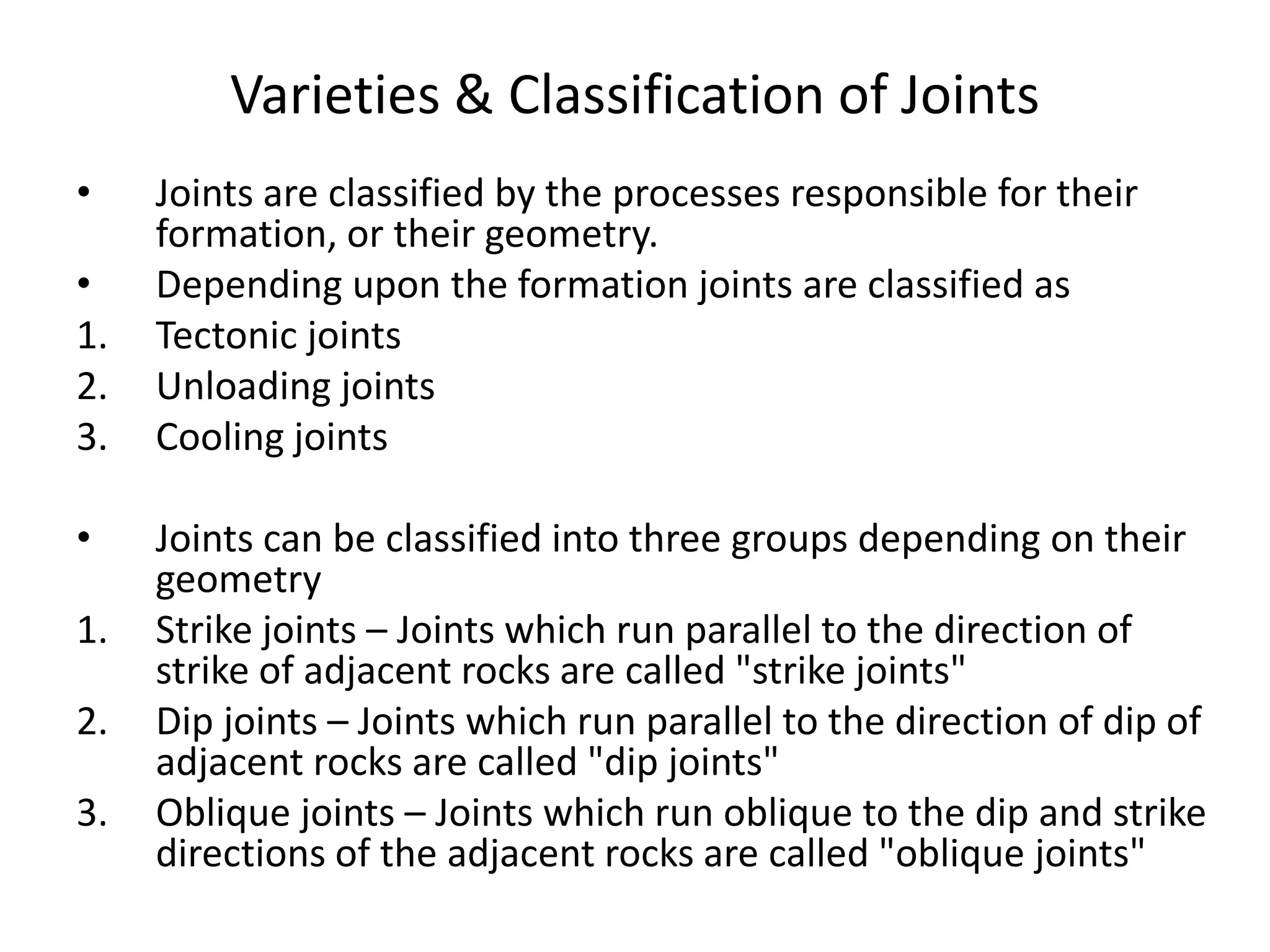 Joints, parts, varieties and clssification | PPTX