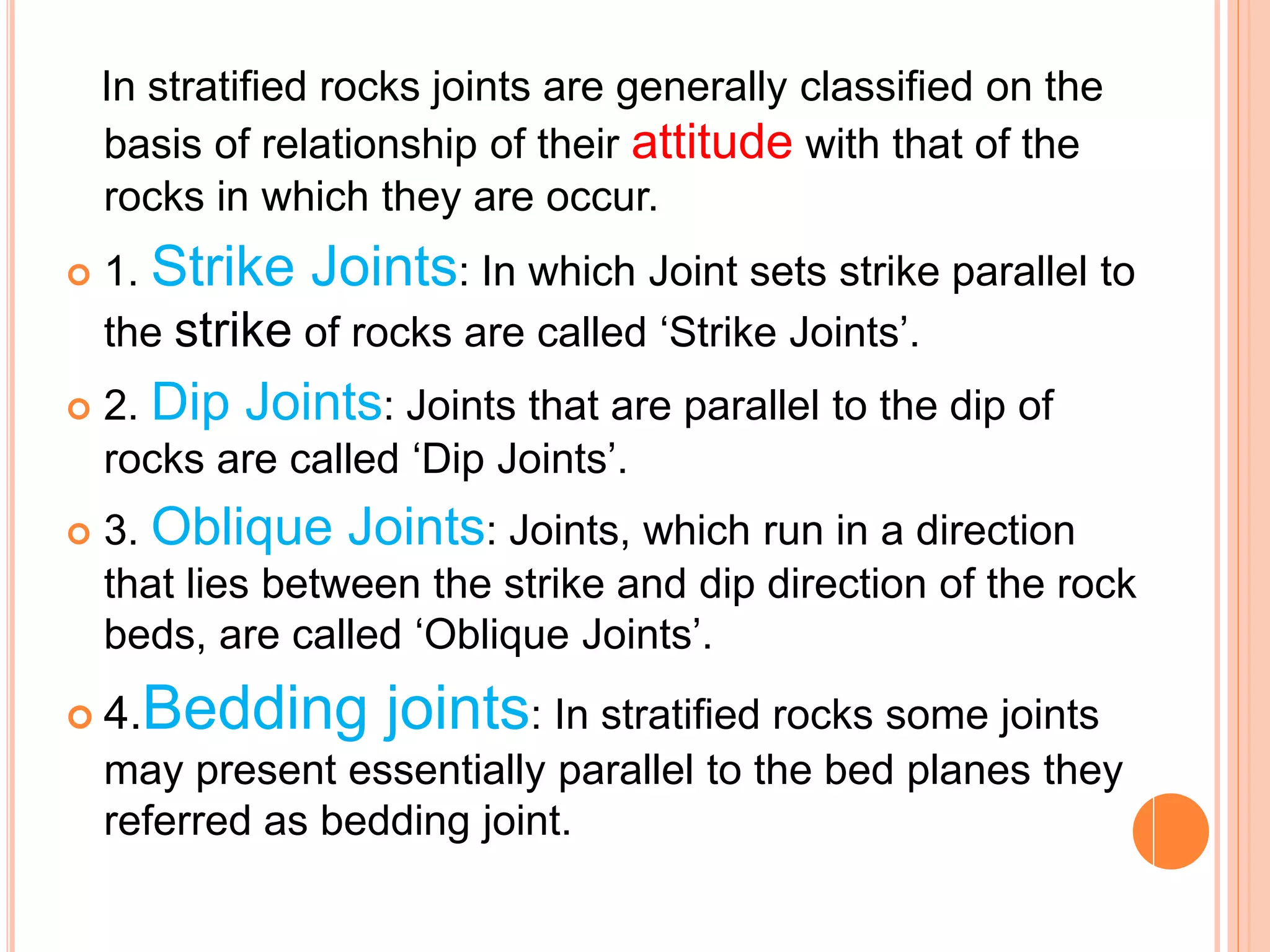 JOINTS - GEOLOGY | PPTX | Geology | Science
