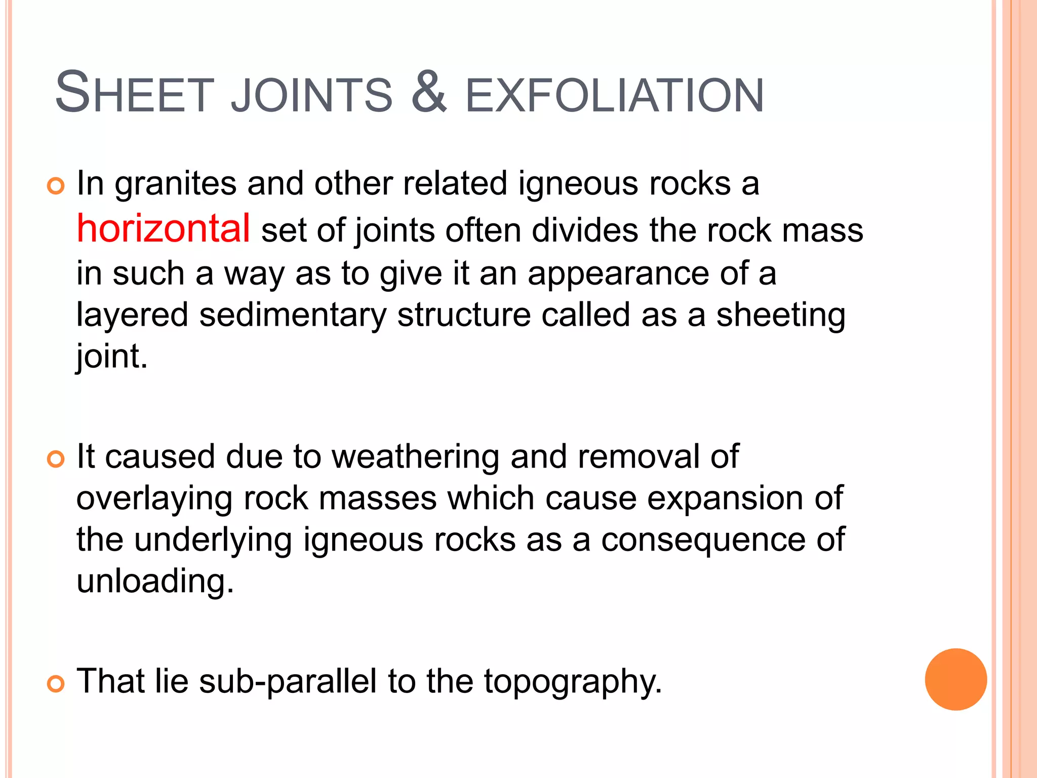JOINTS - GEOLOGY | PPTX