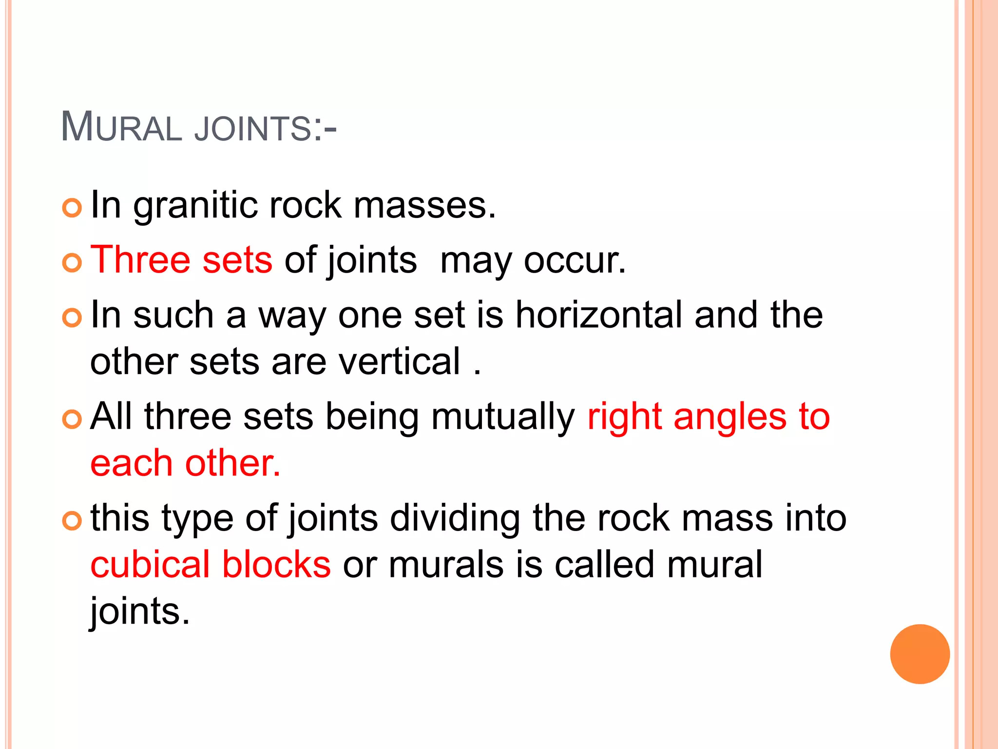 JOINTS - GEOLOGY | PPTX