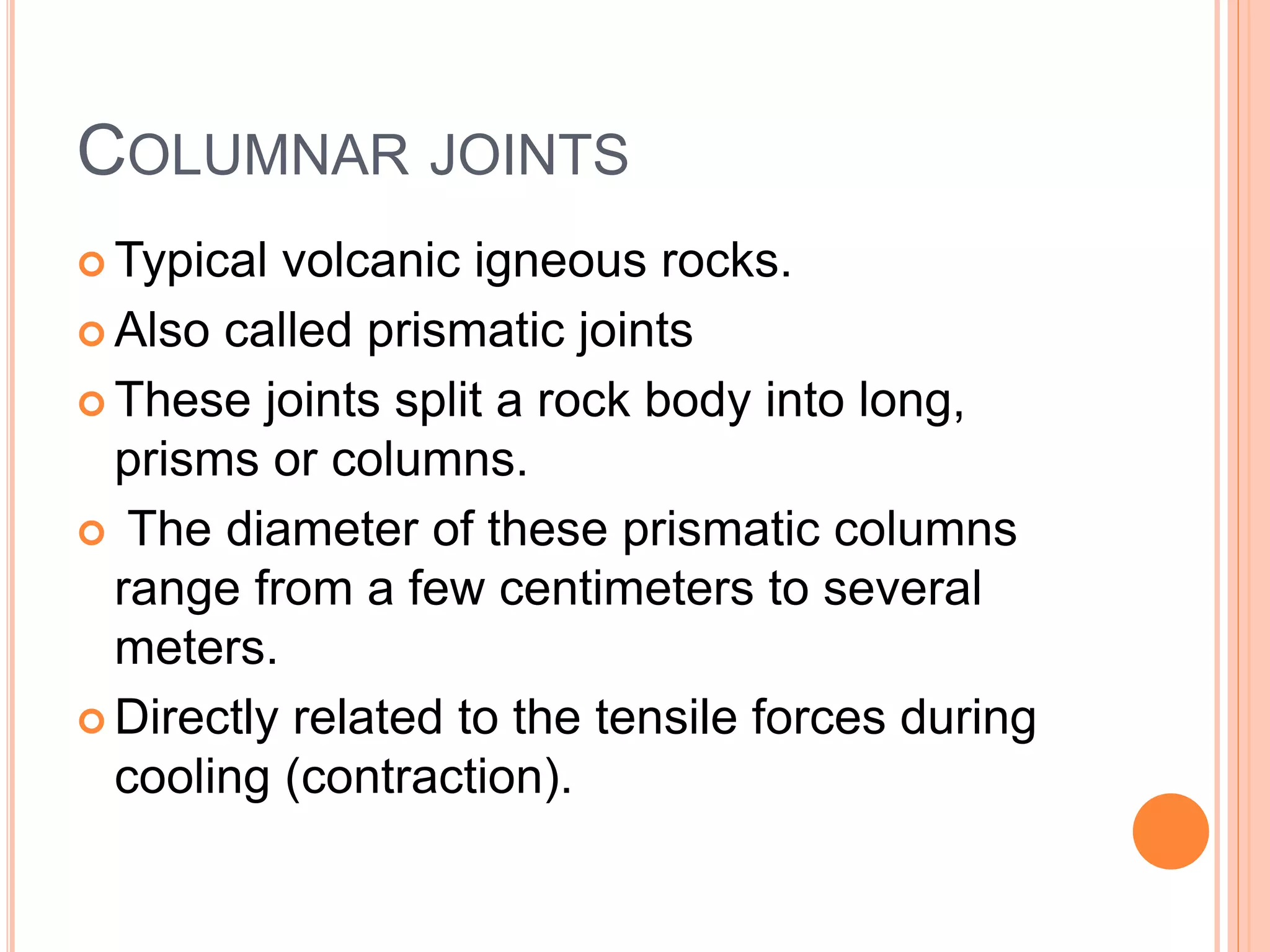 JOINTS - GEOLOGY | PPTX