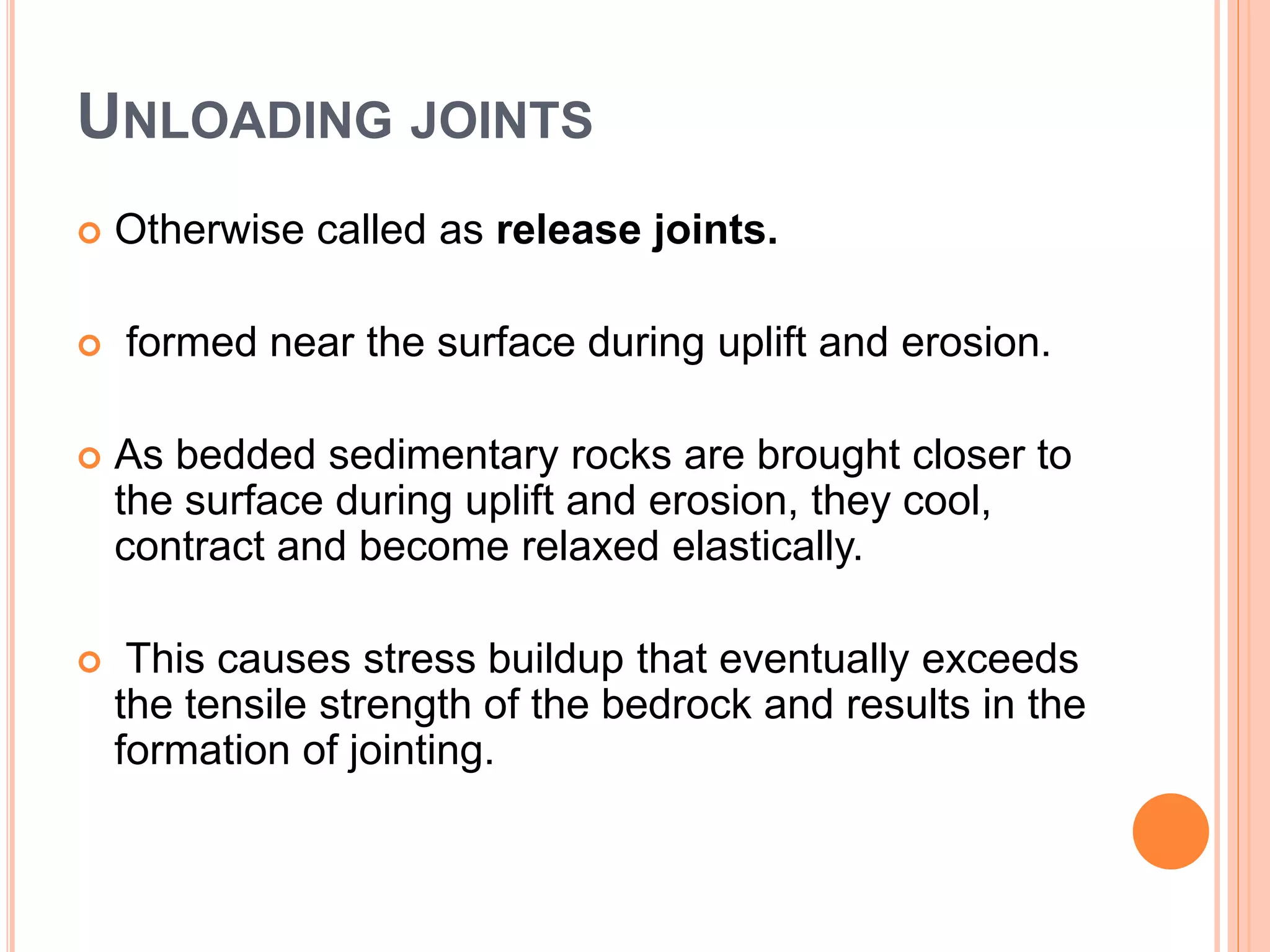 JOINTS - GEOLOGY | PPTX