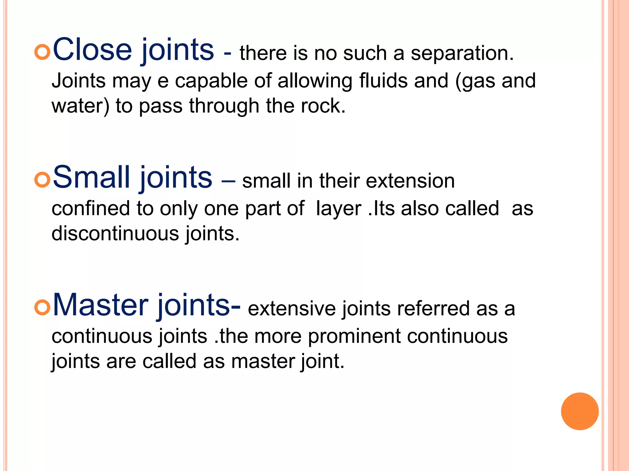JOINTS - GEOLOGY | PPTX