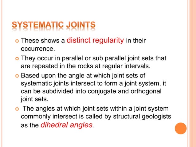 JOINTS - GEOLOGY | PPTX | Geology | Science