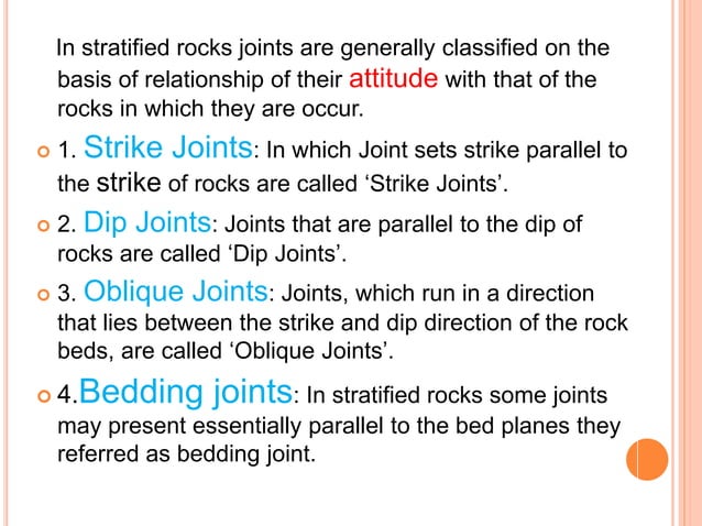 JOINTS - GEOLOGY | PPTX | Geology | Science