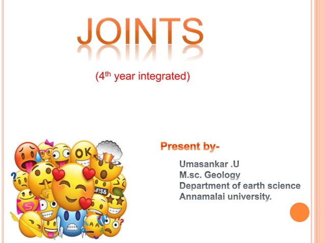 JOINTS - GEOLOGY | PPTX | Geology | Science