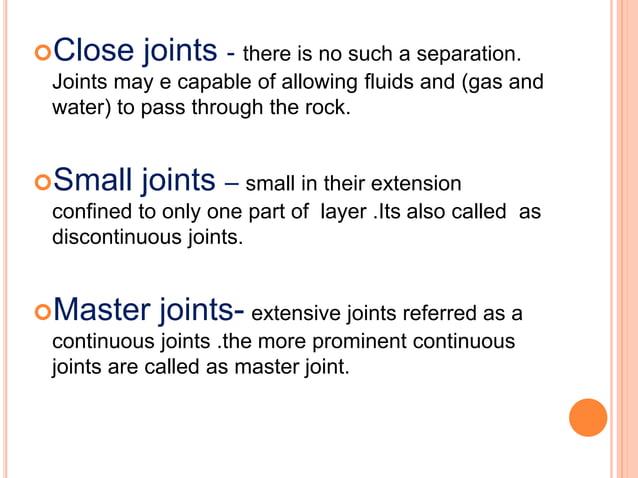 JOINTS - GEOLOGY | PPTX | Geology | Science