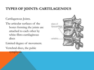 Joints structure and classification | PPTX