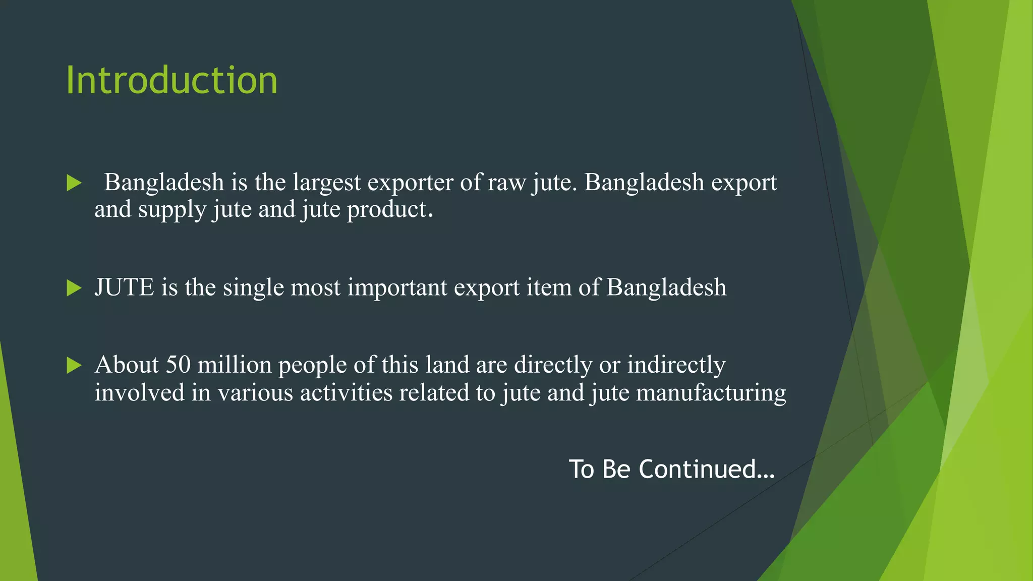 Export jute and jute product from bangladesh | PPTX