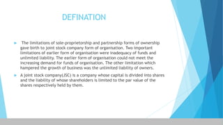 Joint stock company | PPTX