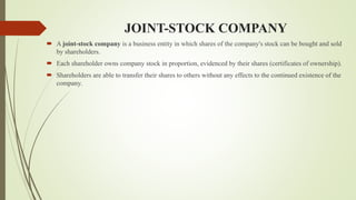 Joint stock company | PPT
