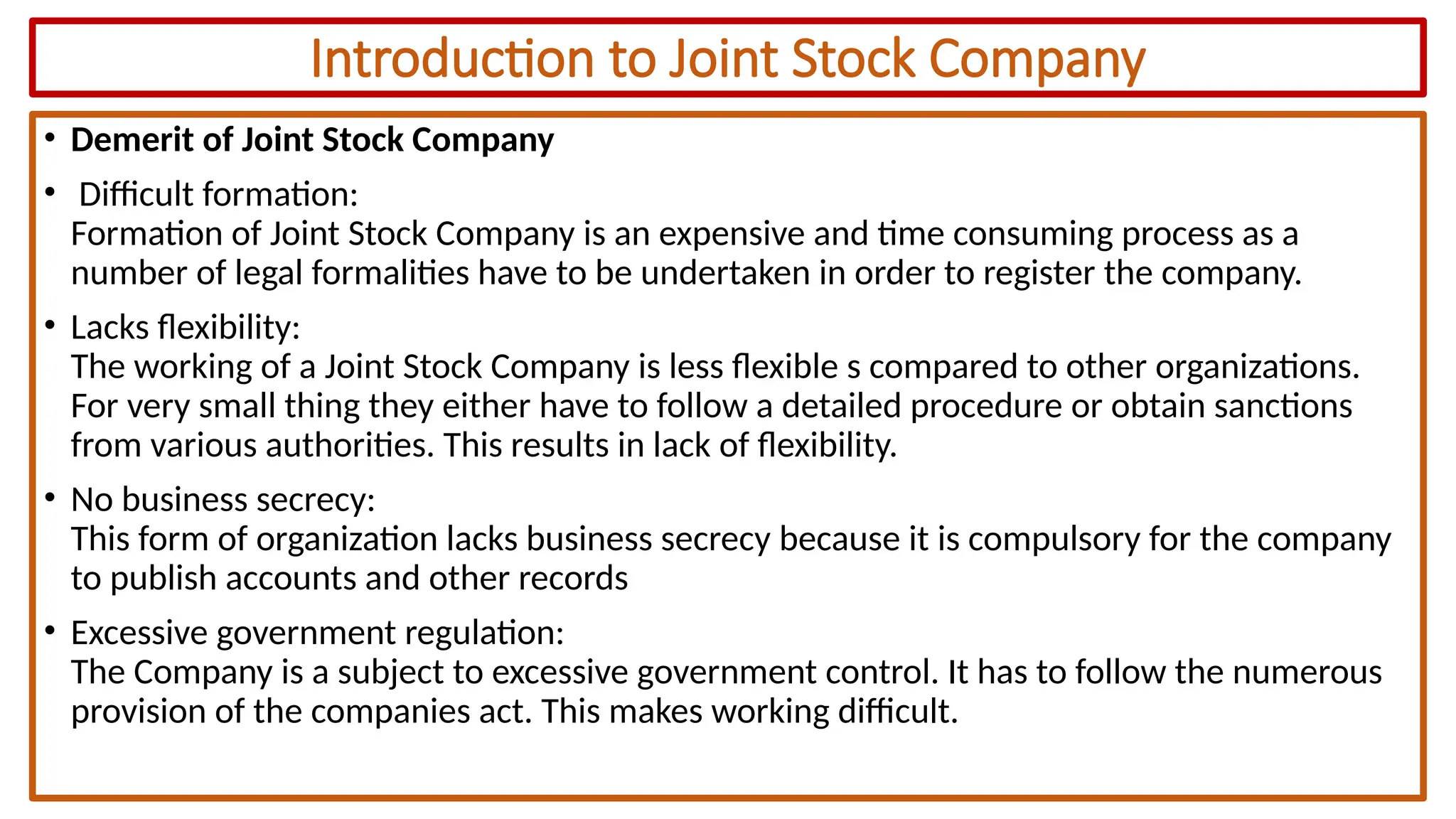 Joint Stock Company - features, characteristics | PPTX