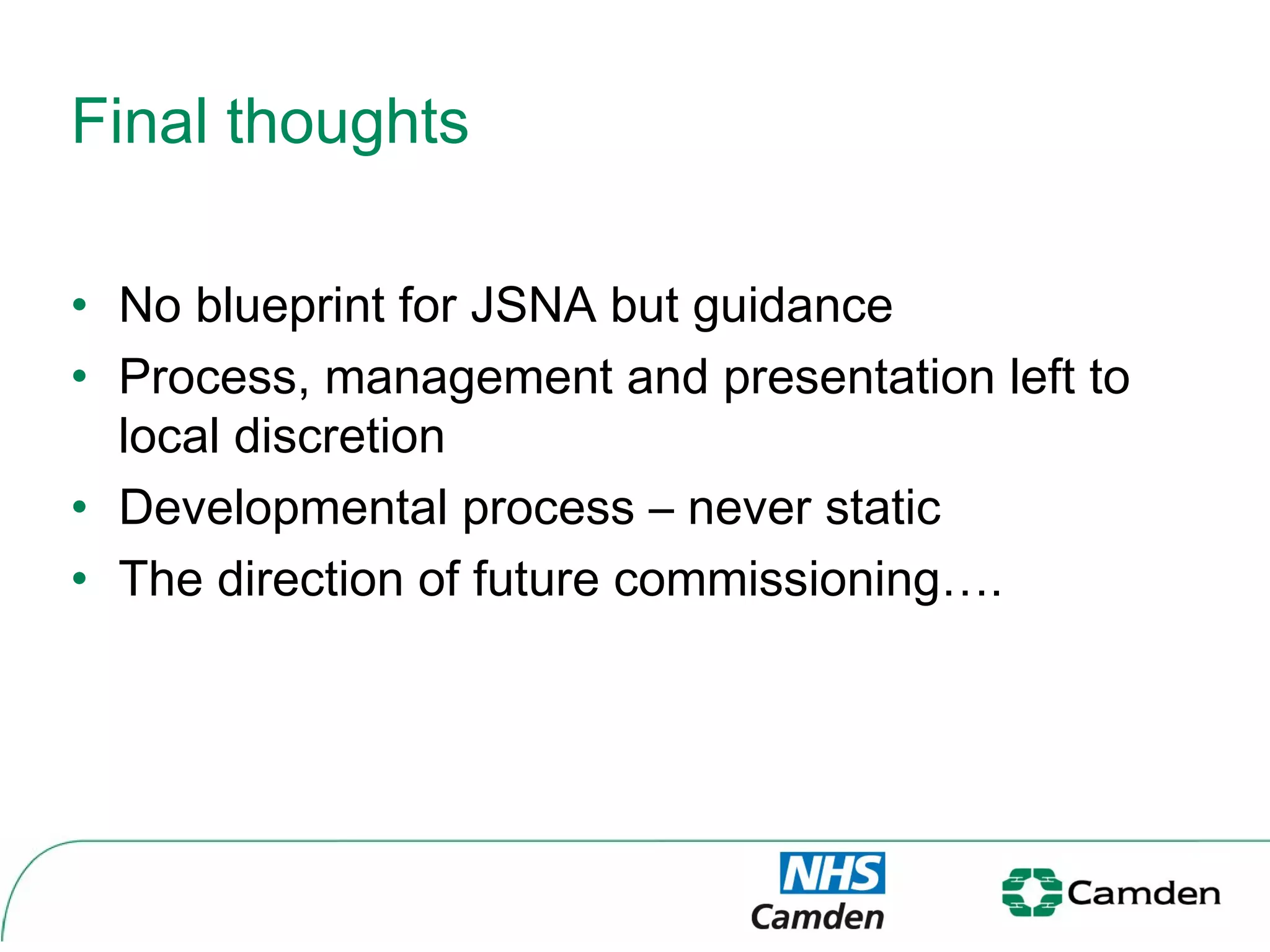 Joint Strategic Needs Assessment | PPT