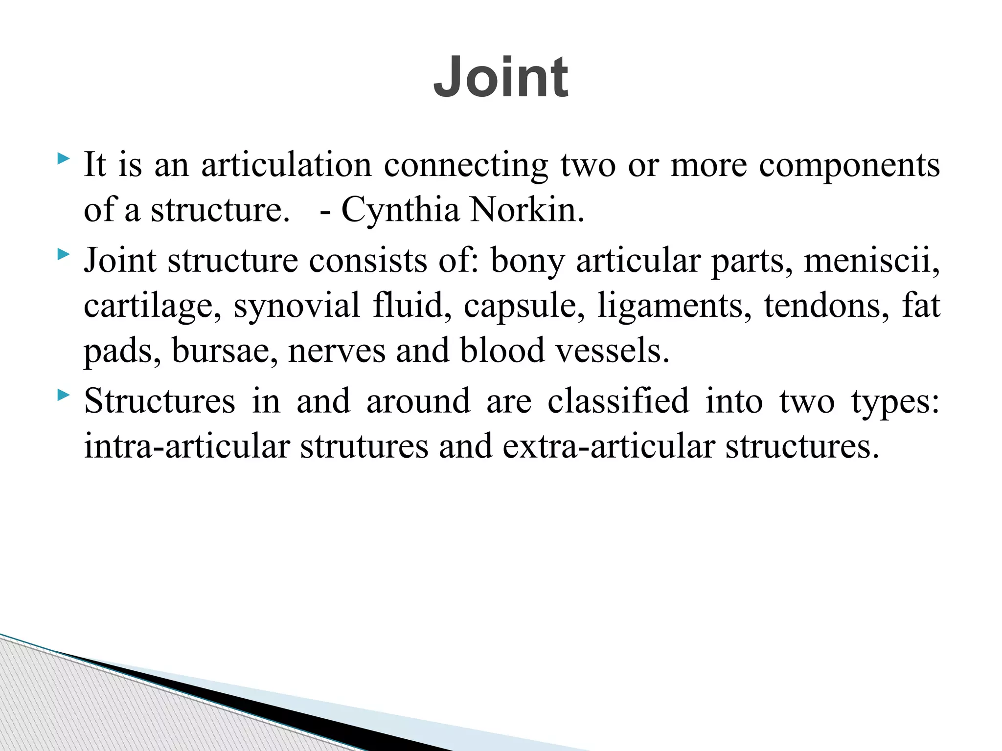 Joint structures and function | PDF
