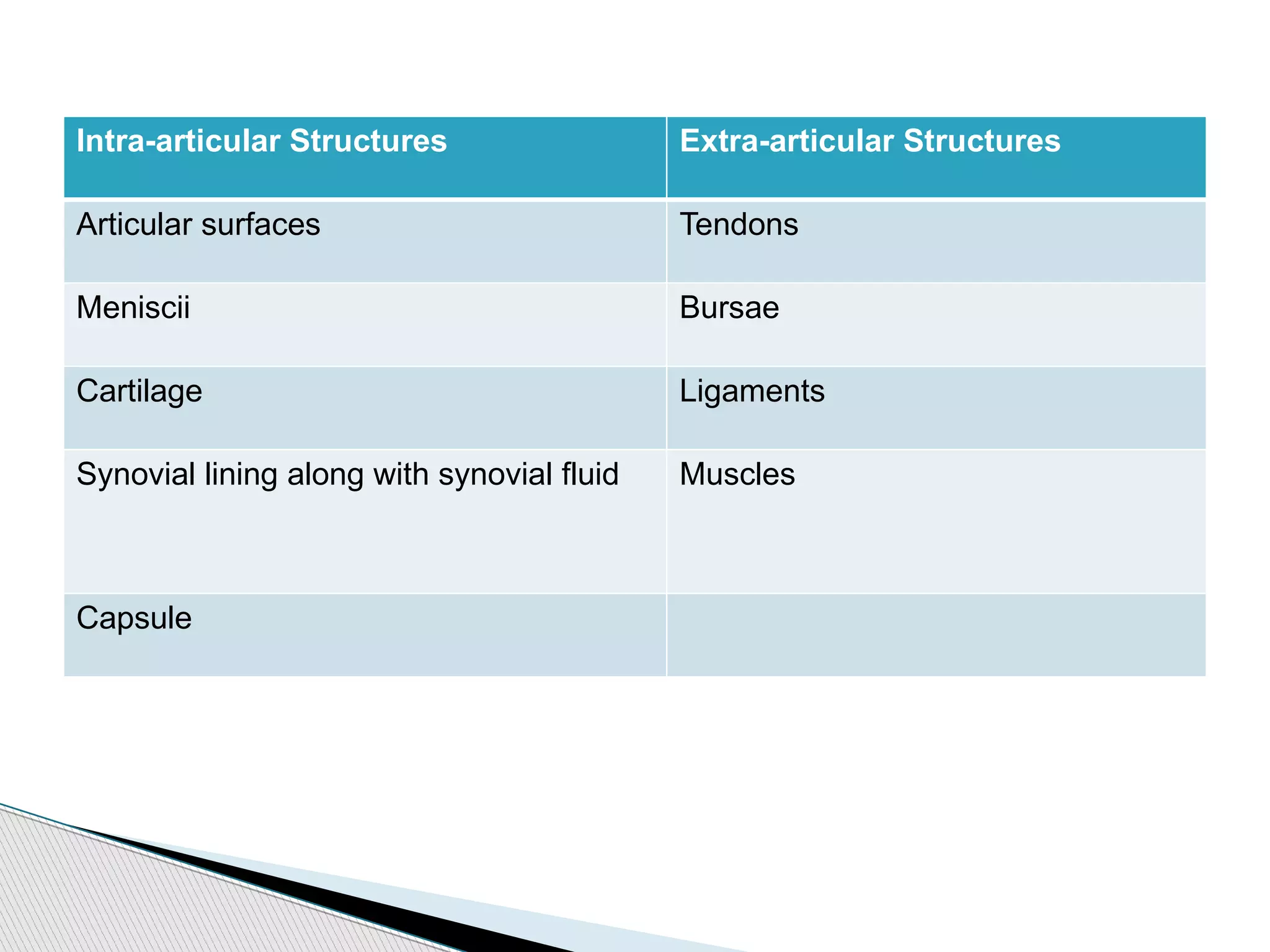 Joint structures and function | PDF