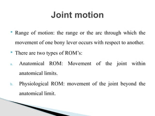 Joint structures and function | PDF