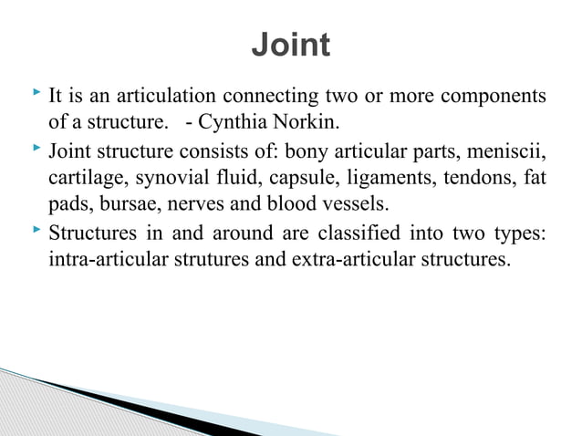 Joint structures and function | PDF