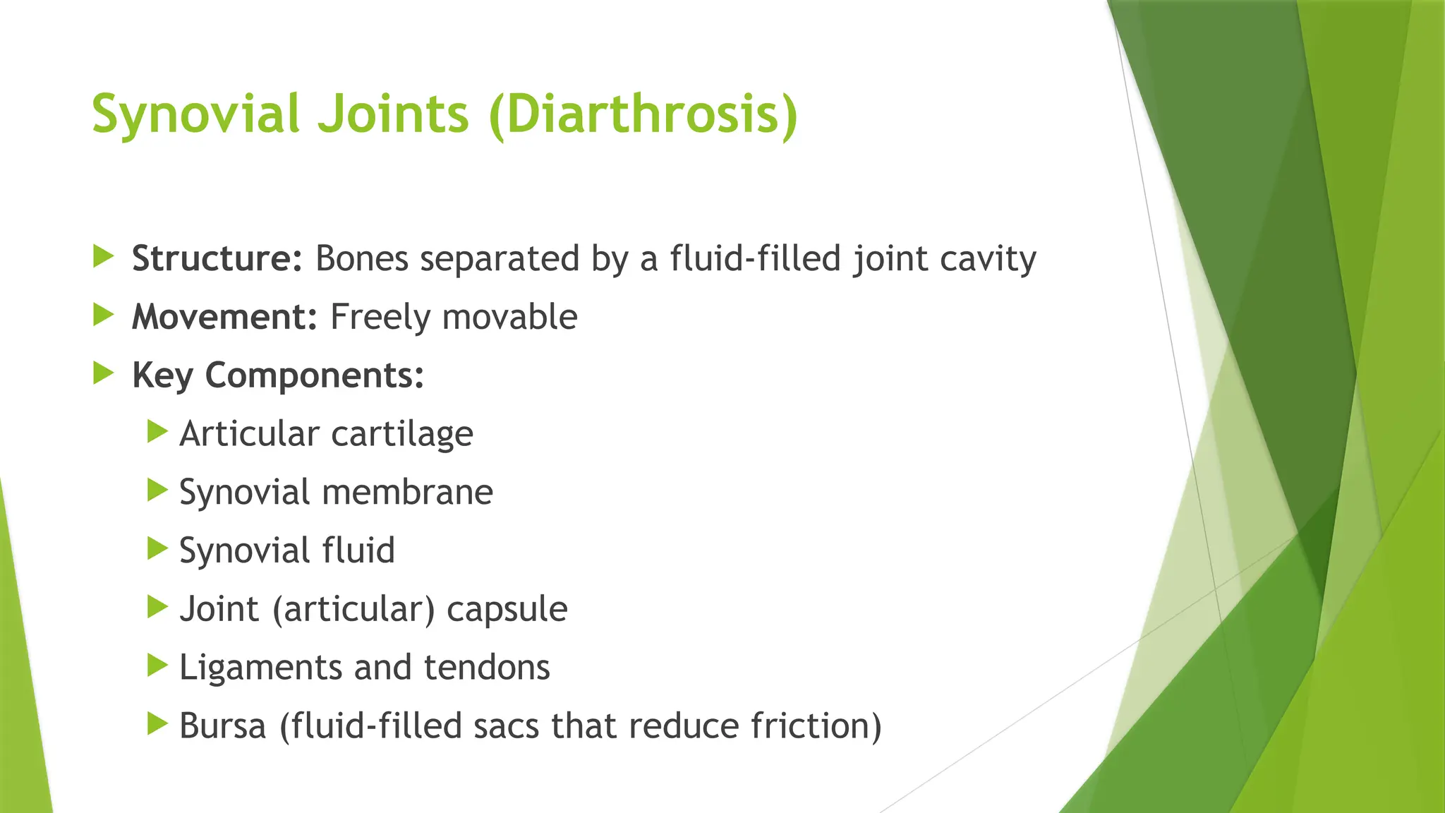 JOINTS, TYPES OF JOINTS AND FUNCTIONS.pptx