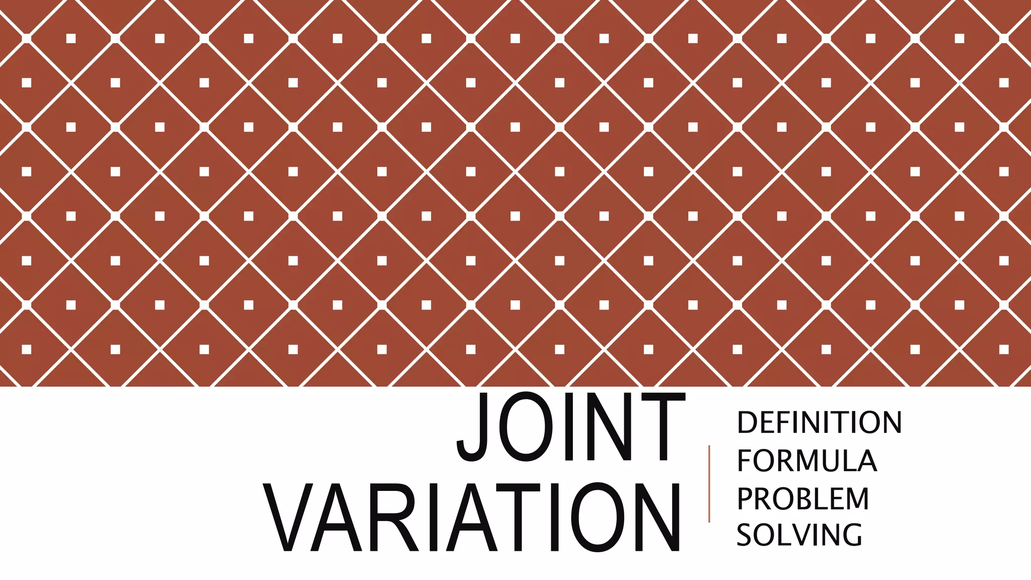 Joint variation | PPTX