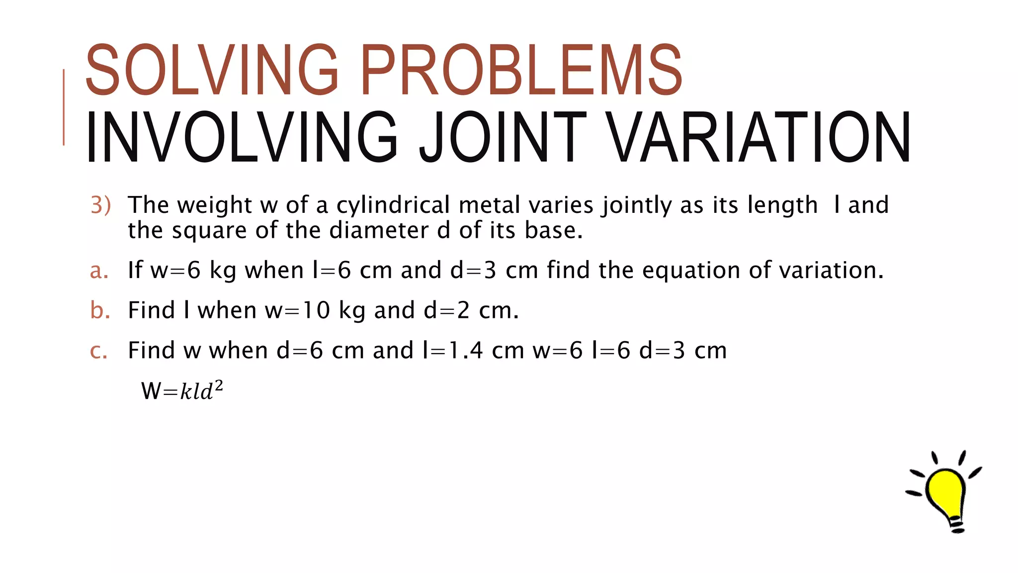 Joint variation | PPTX