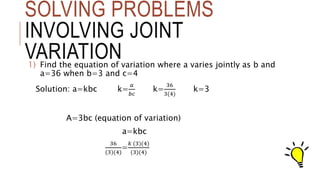 Joint variation | PPTX