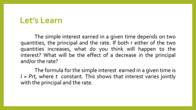 Joint variation | PPTX | Physics | Science