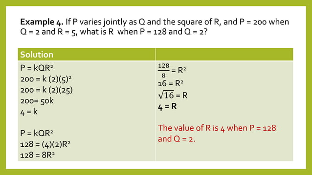 Joint variation | PPTX | Physics | Science