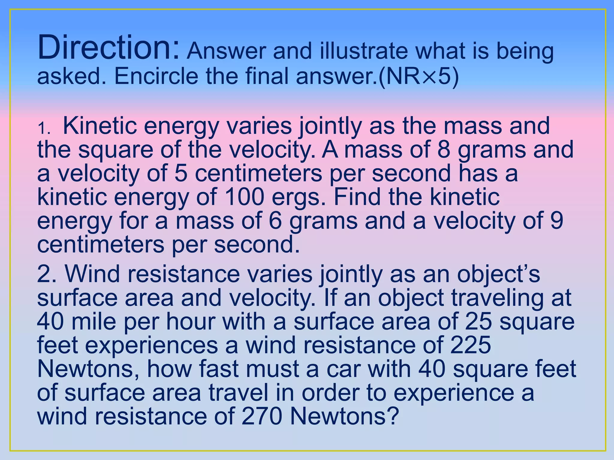 Joint Variation Final Pptx