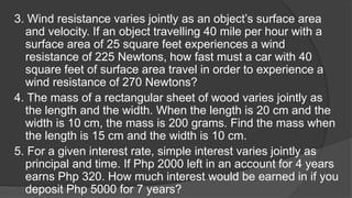Joint variation solve problem | PPTX
