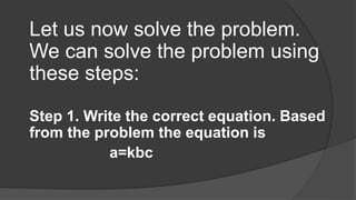 Joint variation solve problem | PPTX