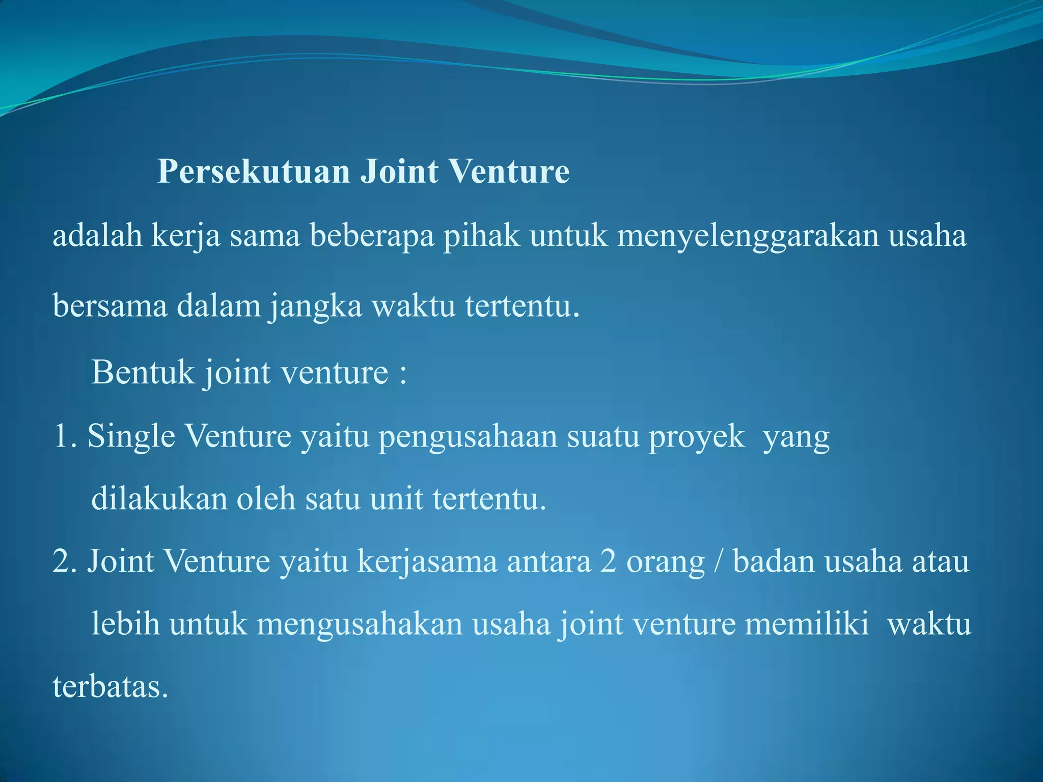 Joint venture | PPTX